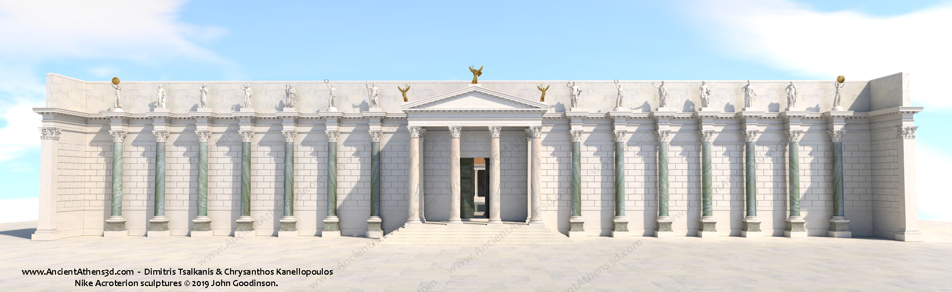 Hadrian's Library - Ancient Athens 3D